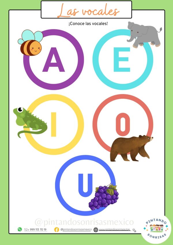 Actividades de las vocales para niños con TEA